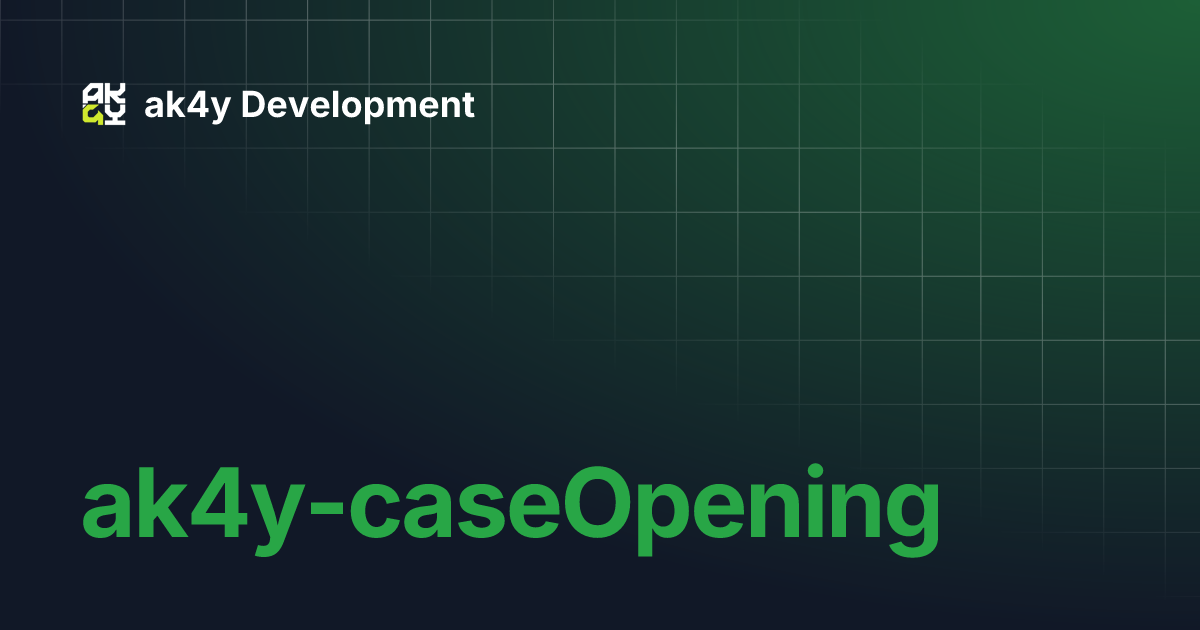 ak4y-caseOpening | ak4y Development