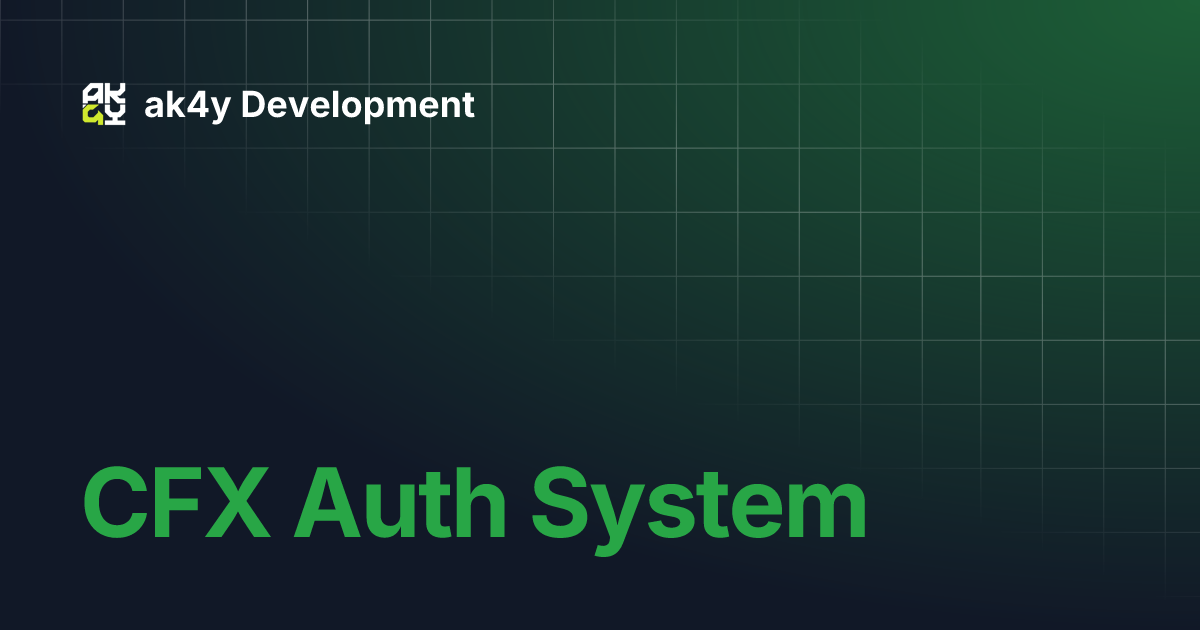 CFX Auth System | ak4y Development
