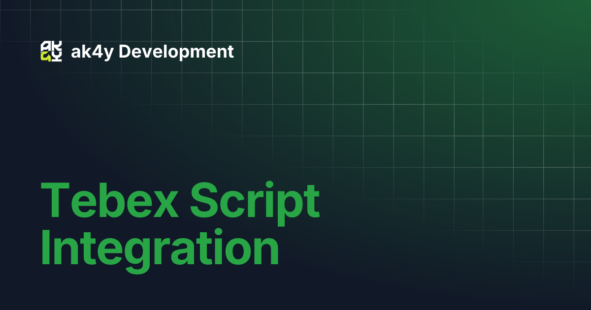 Tebex Script Integration | ak4y Development
