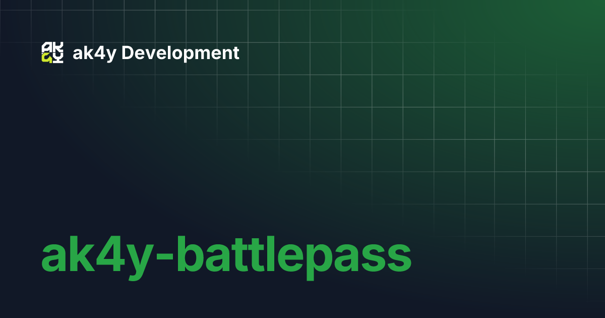 ak4y-battlepass | ak4y Development
