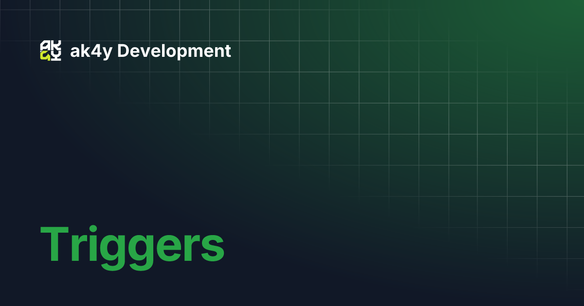 Triggers | ak4y Development