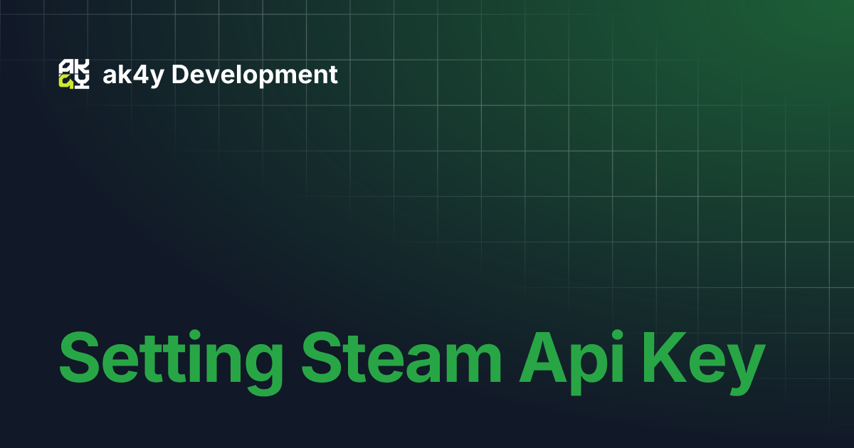Setting Steam Api Key Ak4y Development 4374